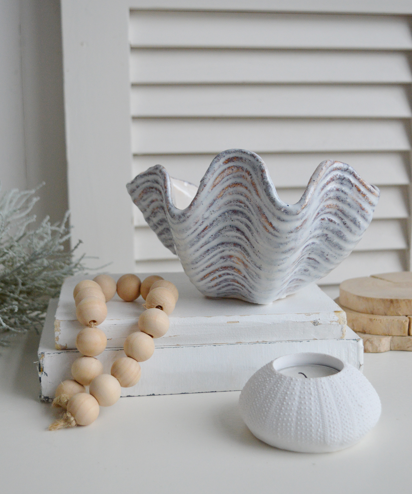 Decorative Ceramic Shell - Coffee Table Decor