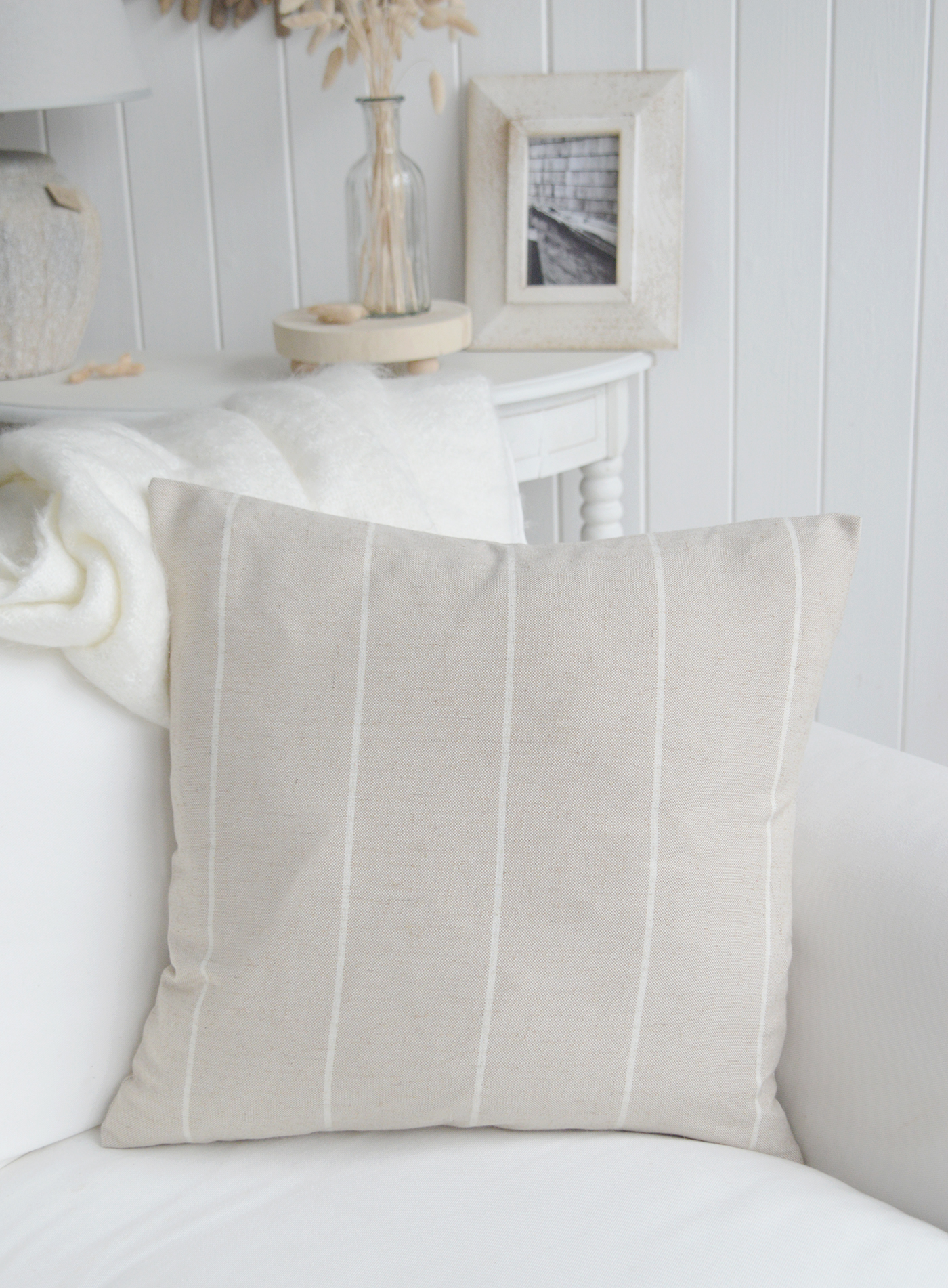 Rhode Island Striped Cushion Covers Linen Blends - New England ...
