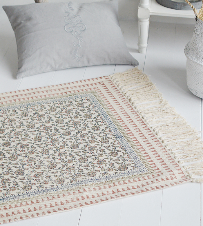 Hamptons Rug Floor Navy Grey Linen New England Coastal, Country and ...