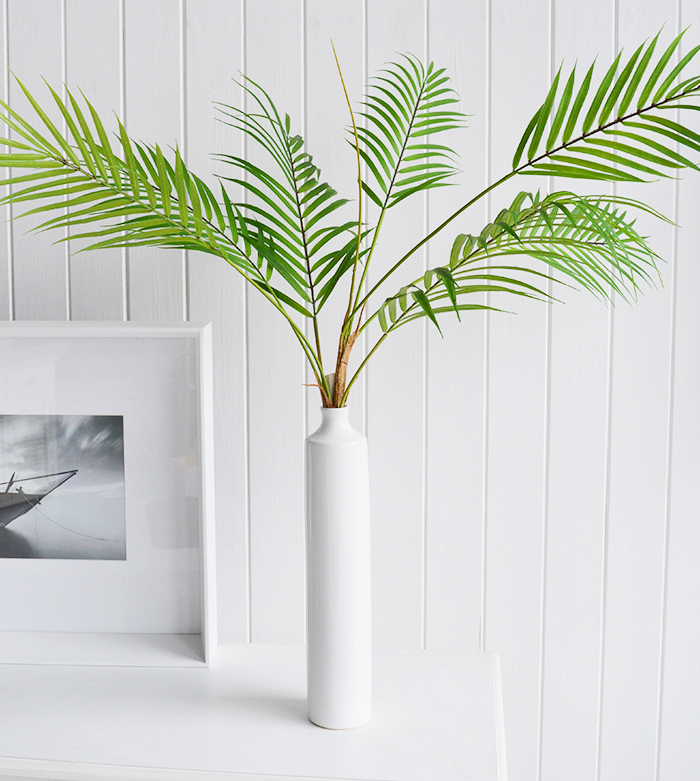 Simple white tall vase - The White Lighthouse