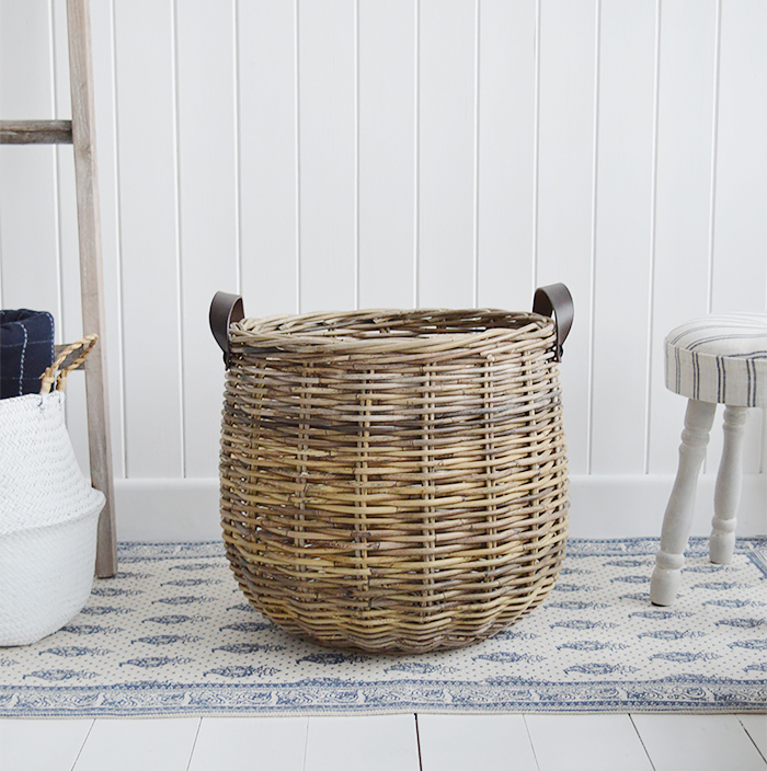 Casco Bay Round basket from The White Lighthouse Furniture