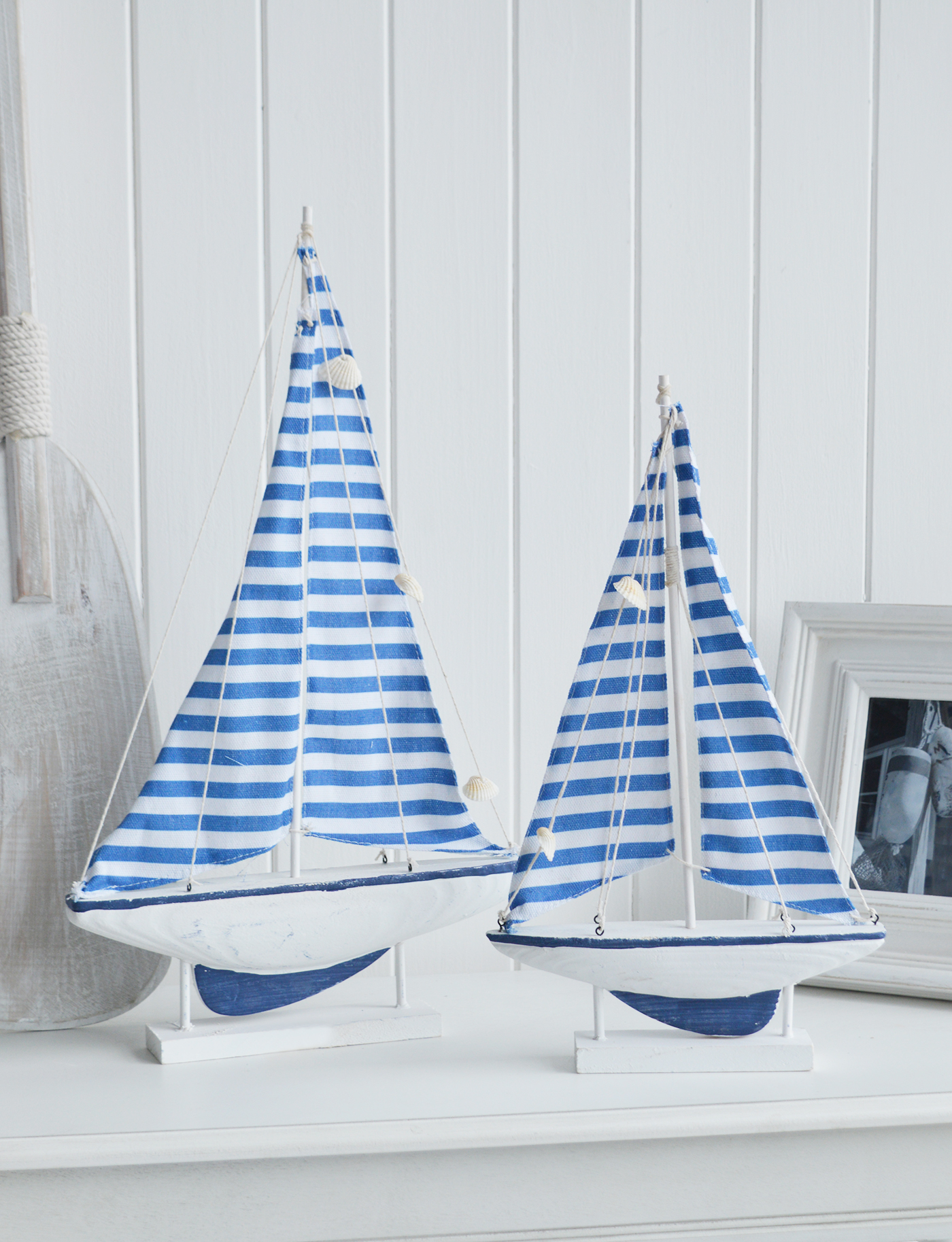 A decorative grey and white yacht - Coastal Nautical Interior design ...