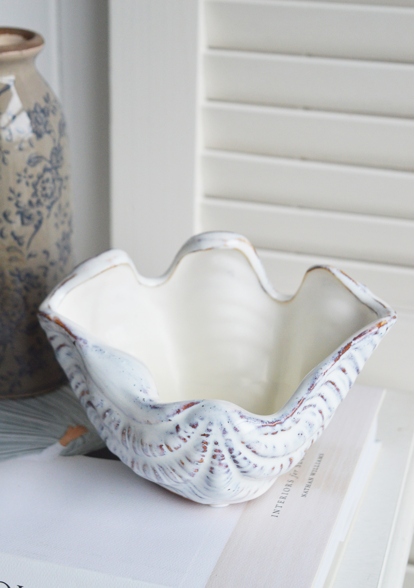 Decorative Ceramic Shell - Coffee Table Decor