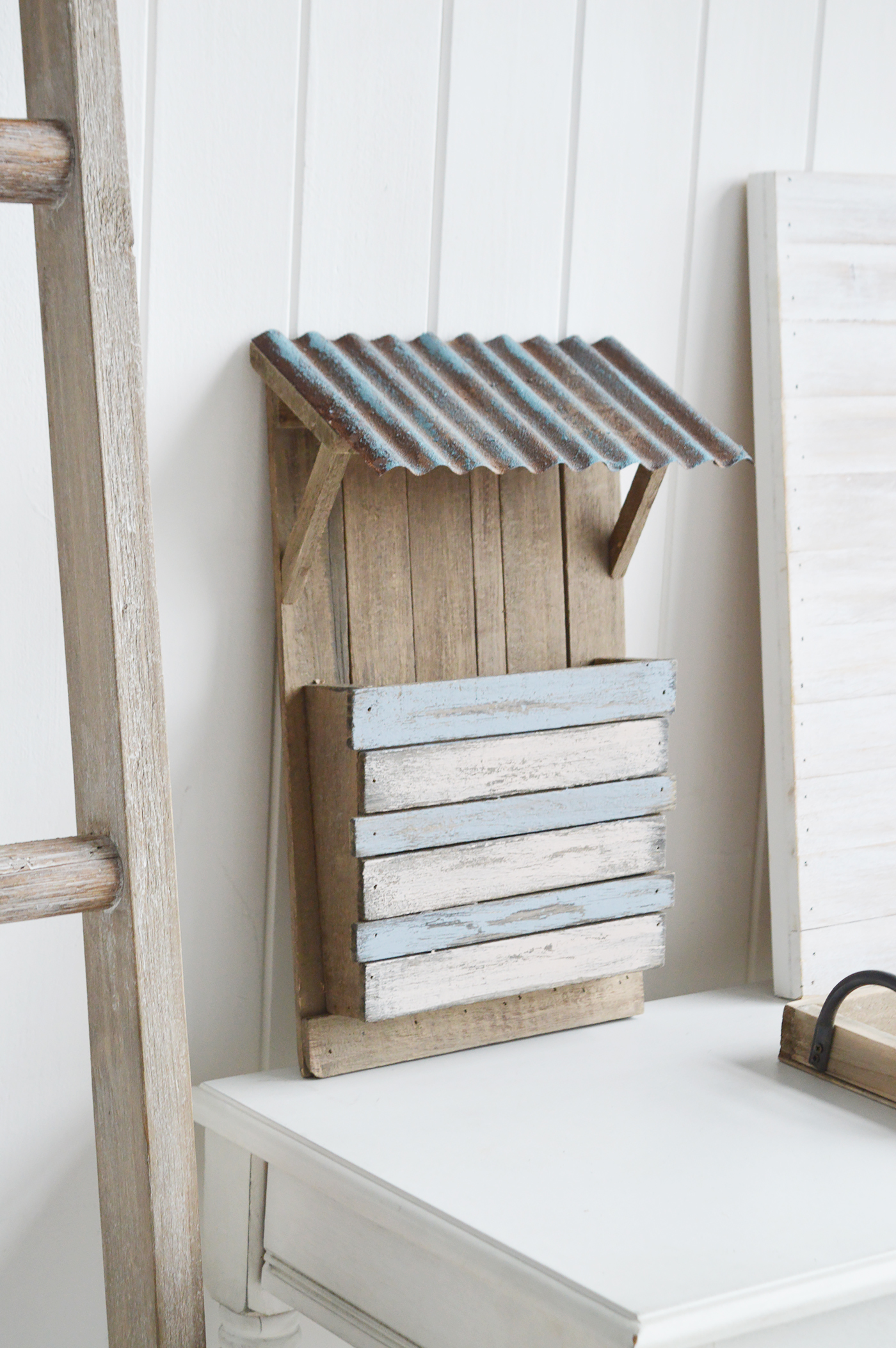 Rustic Wooden Letter or Memo Rack - The White Lighthouse Furniture UK