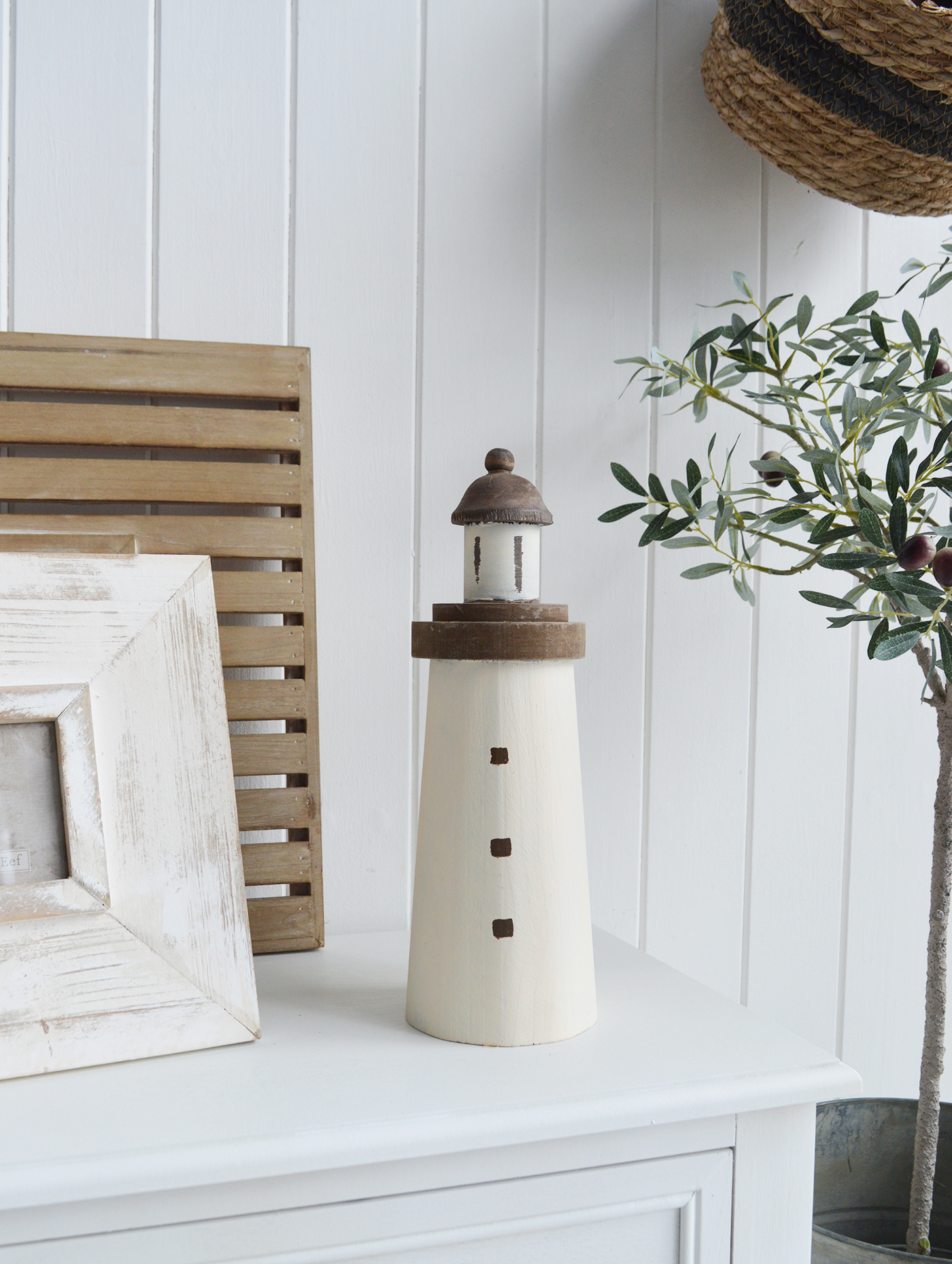 Wooden Distressed Lighthouses - Nautical Coastal Home Accessories