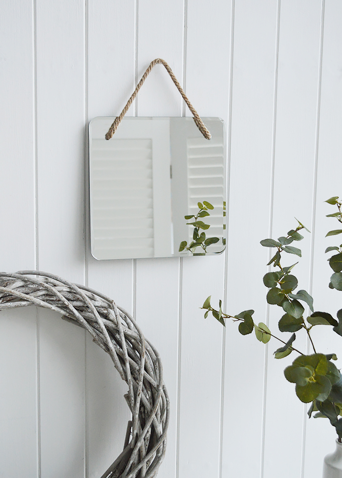 Waterbury square hanging mirror from The White Lighthouse Furniture