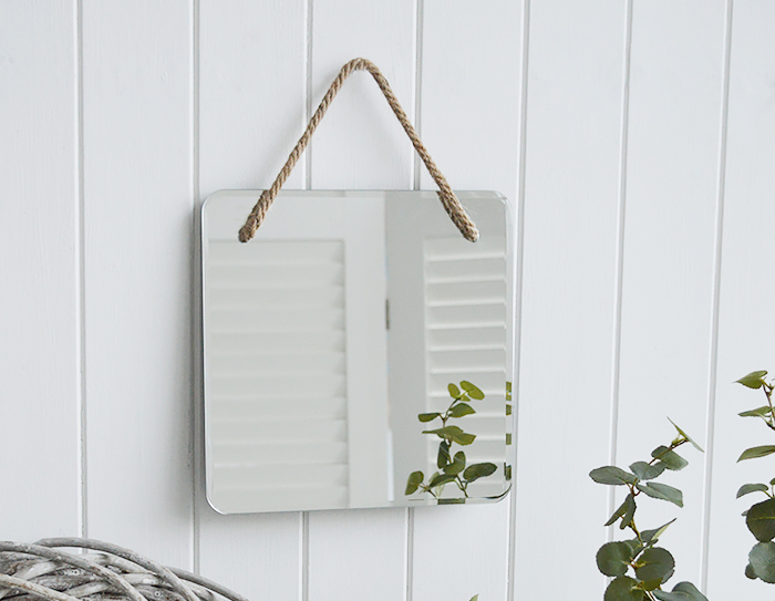 Waterbury square hanging mirror from The White Lighthouse Furniture