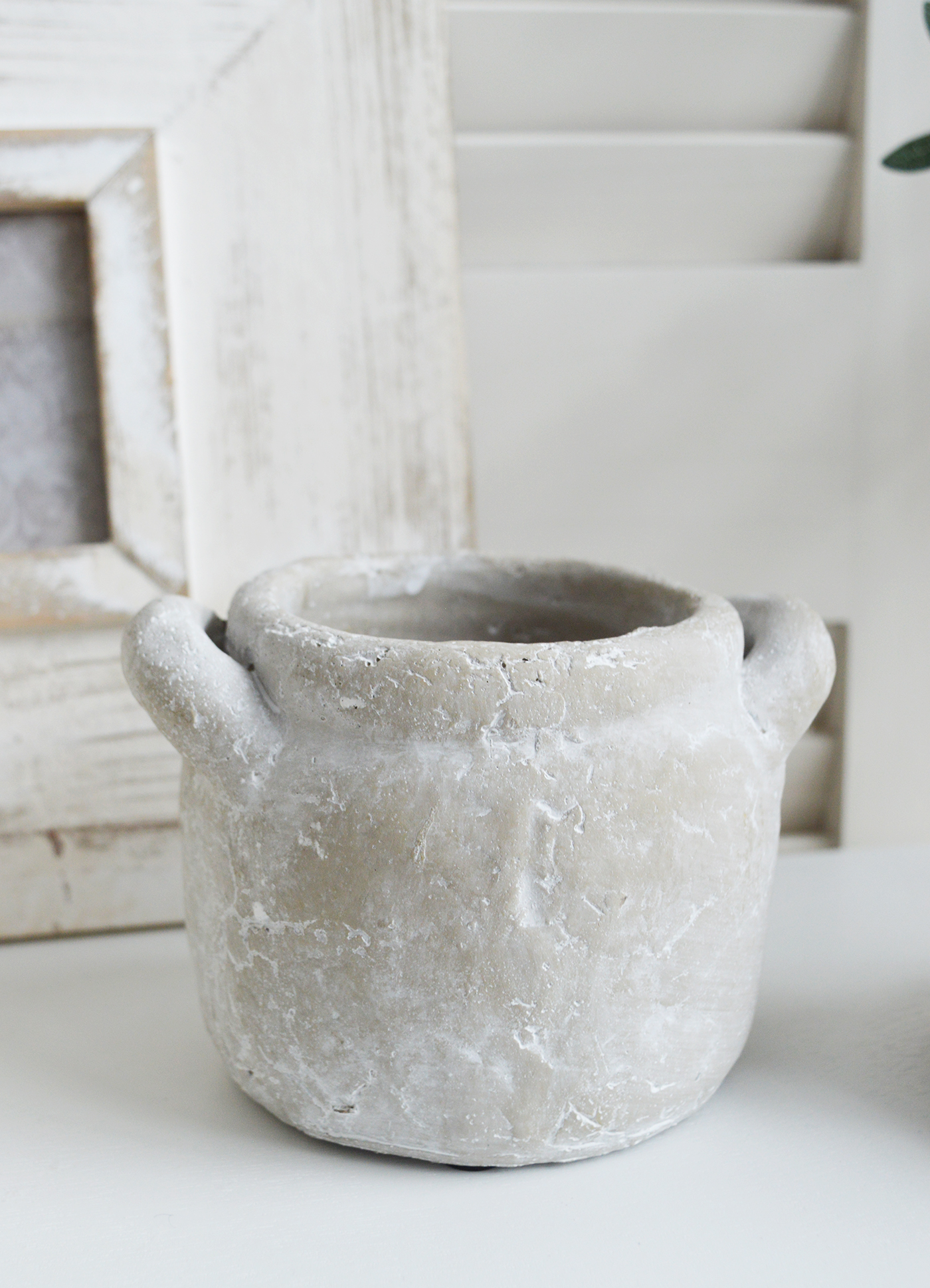 Newfane Rustic Grey Pot - Console table styling for New England and ...