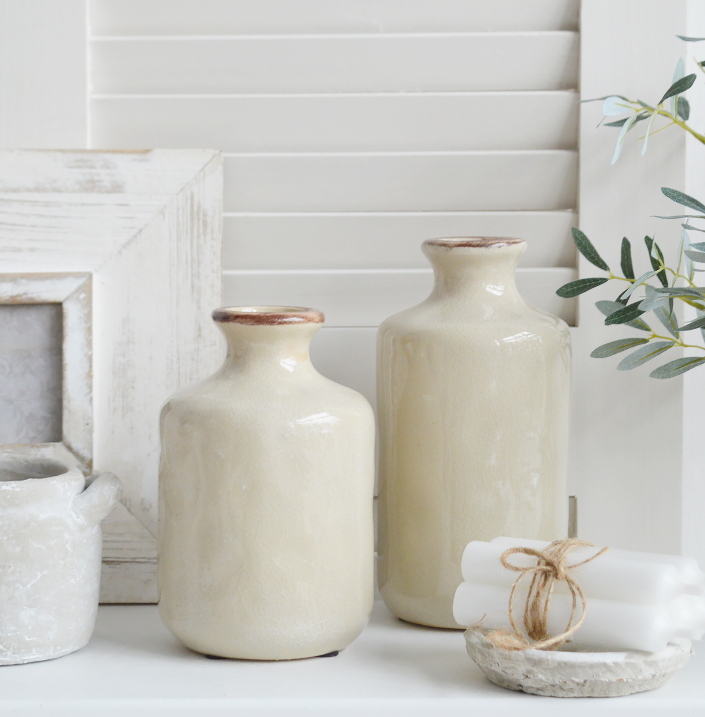 Fremont Vases - Natural coloured vase for styling New England, country ...
