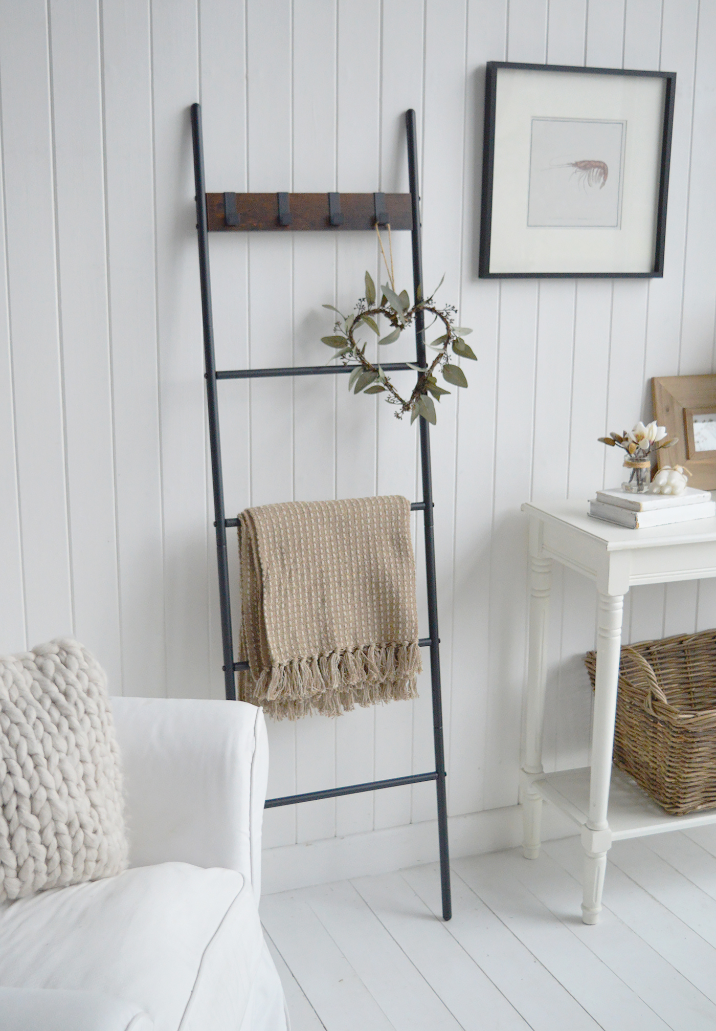 Blackwater Blanket Ladder | Neutral New England, Coastal & Modern ...